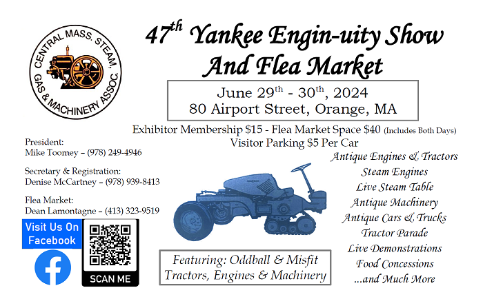 CMSGMA Yankee Engin-uity Antique Engine Show | 98.3 FM WHAI