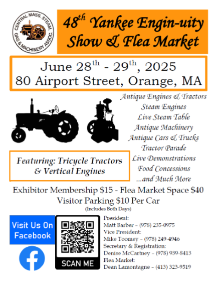 CMSGMA Yankee Engin-uity Antique Engine Show | 98.3 FM WHAI